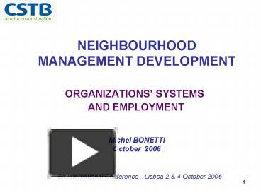 PPT – NEIGHBOURHOOD MANAGEMENT DEVELOPMENT PowerPoint presentation ...