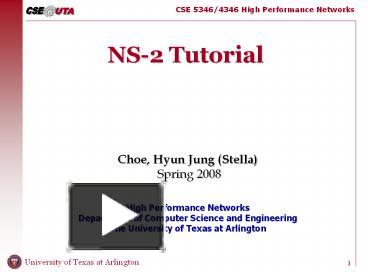 NS-2 Tutorial presentation | free to download