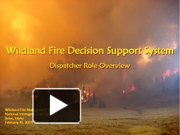 PPT – Wildland Fire Management RD PowerPoint presentation | free to ...