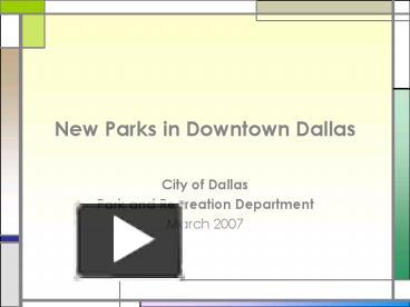 City of Dallas presentation | free to view