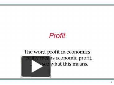 Profit presentation | free to download