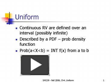PPT – Uniform PowerPoint presentation | free to view - id: c4e7c-ZDc1Z