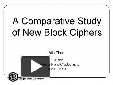 PPT – A Comparative Study of New Block Ciphers PowerPoint presentation ...