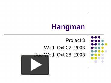 Hangman presentation | free to view
