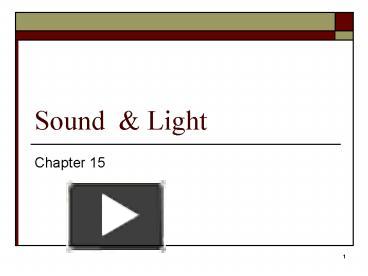 PPT – Sound PowerPoint presentation | free to download - id: c547a-ZDc1Z