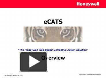 PPT – eCATS Overview PowerPoint presentation | free to view - id: c5587 ...