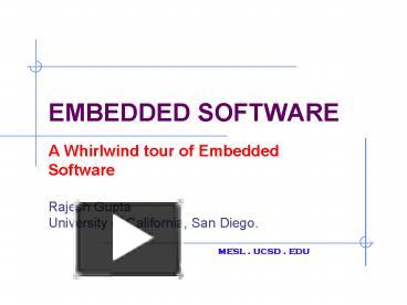PPT – EMBEDDED SOFTWARE PowerPoint presentation | free to view - id ...