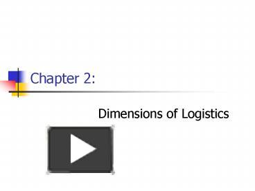 Dimensions of Logistics presentation | free to download