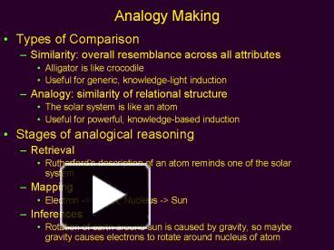 Analogy Making presentation | free to view
