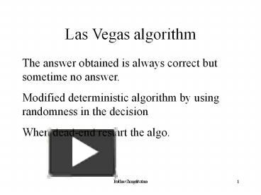 Las Vegas algorithm presentation | free to download