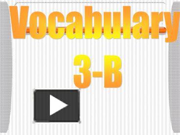 PPT – Vocabulary PowerPoint presentation | free to view - id: c6687-ZDc1Z
