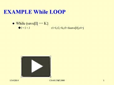 PPT – EXAMPLE While LOOP PowerPoint presentation | free to download ...