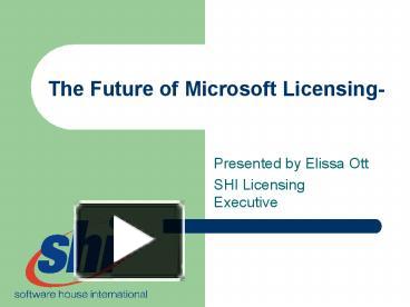The Future of Microsoft Licensing presentation | free to view