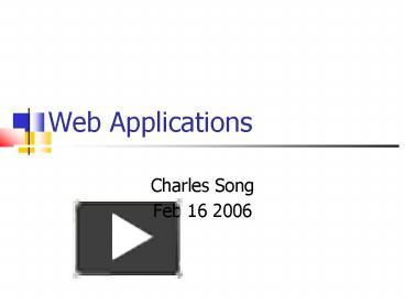 PPT – Web Applications PowerPoint presentation | free to view - id ...