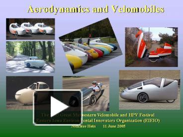 Aerodynamics%20and%20Velomobiles presentation | free to download