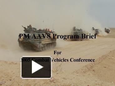PPT – PM AAVS Program Brief PowerPoint presentation | free to view - id ...