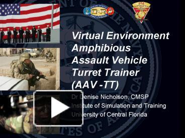 Virtual Environment Amphibious Assault Vehicle Turret Trainer (AAV -TT ...