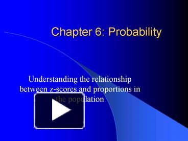 PPT – Chapter 6: Probability PowerPoint presentation | free to view ...