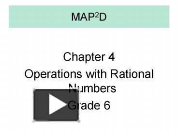 MAP2D presentation | free to view