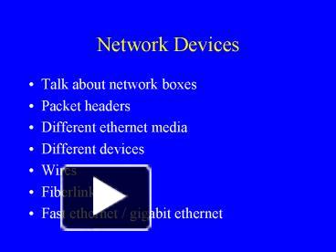 Network Devices presentation | free to download