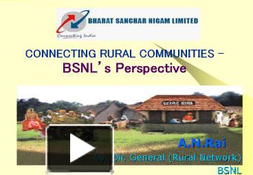 PPT – CONNECTING RURAL COMMUNITIES PowerPoint presentation | free to ...