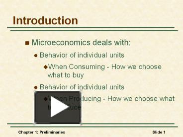 PPT – Microeconomics deals with: PowerPoint presentation | free to ...