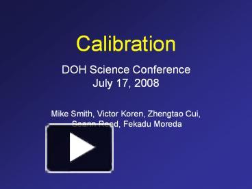 PPT – Calibration PowerPoint presentation | free to download - id ...