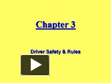 PPT – Driver Safety PowerPoint presentation | free to view - id: c80f5 ...