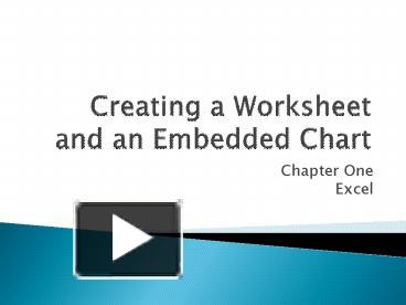 PPT – Creating a Worksheet and an Embedded Chart PowerPoint ...