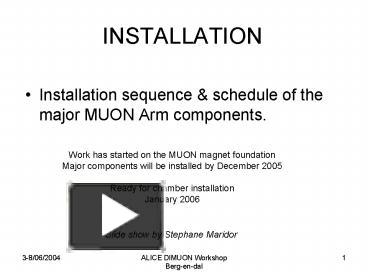 PPT – INSTALLATION PowerPoint presentation | free to view - id: c8b33-ZDc1Z