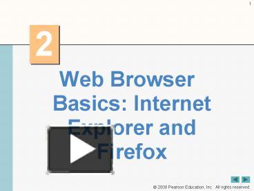 Web Browser Basics: Internet Explorer and Firefox presentation | free ...