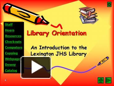 Library Orientation presentation | free to view