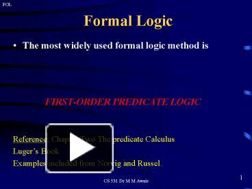 PPT – Formal Logic PowerPoint presentation | free to view - id: c9256-ZDc1Z