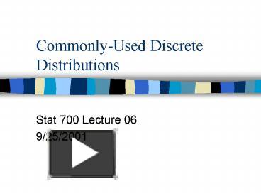 PPT – Commonly-Used Discrete Distributions PowerPoint presentation ...
