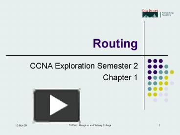 PPT – Routing PowerPoint presentation | free to view - id: c94d6-MGNhO