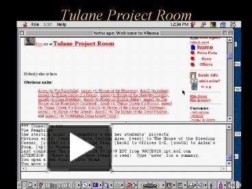 PPT – Tulane Project Room PowerPoint presentation | free to download ...