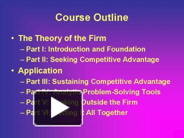 PPT – Course Outline PowerPoint presentation | free to view - id: ca331 ...
