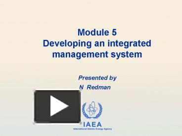 Module 5 Developing an integrated management system presentation | free ...
