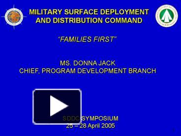 PPT – MILITARY SURFACE DEPLOYMENT AND DISTRIBUTION COMMAND PowerPoint ...