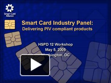 PPT – HSPD 12 Workshop PowerPoint presentation | free to download - id ...