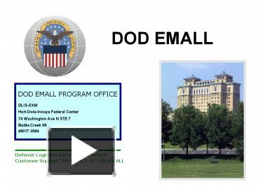 PPT – DOD EMALL PowerPoint presentation | free to view - id: ca72-OTJjN