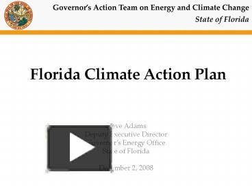 Florida Climate Action Plan presentation | free to view