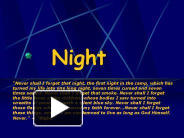 PPT – Night PowerPoint presentation | free to view - id: caf3-MWJmZ