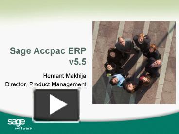 PPT – Sage Accpac ERP v5'5 PowerPoint presentation | free to view - id ...