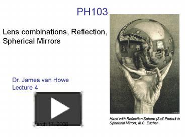 Hand with Reflection Sphere SelfPortrait in Spherical Mirror M'C ...