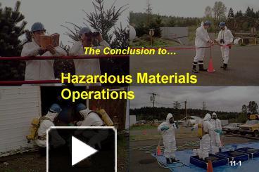 Hazardous Materials Operations presentation | free to view