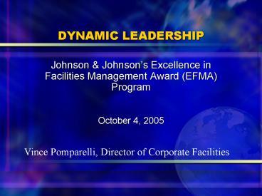 DYNAMIC LEADERSHIP presentation | free to view