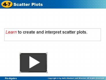PPT – Learn to create and interpret scatter plots' PowerPoint ...