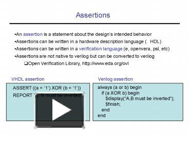 Assertions presentation | free to download