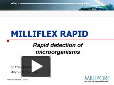 MILLIFLEX RAPID presentation | free to view